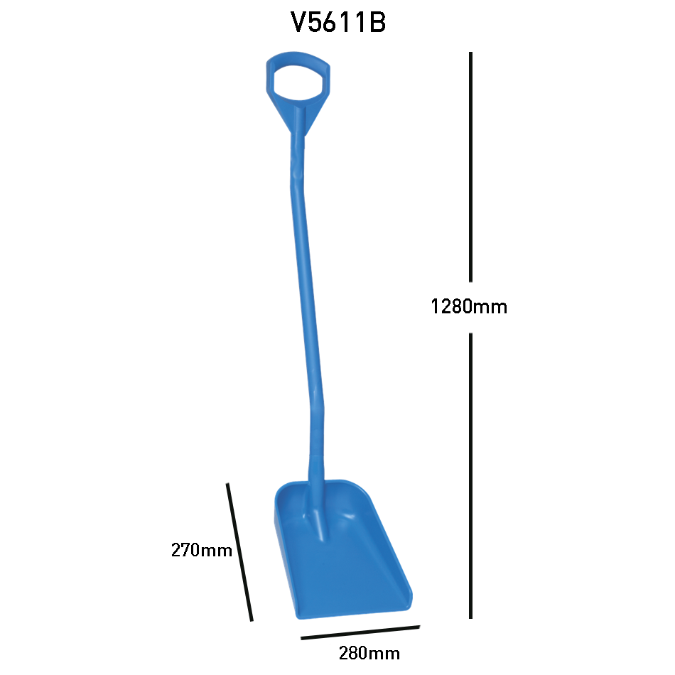 Ergonomic Shovel - Long Handle, Small Blade - Cleaning Equipment ...